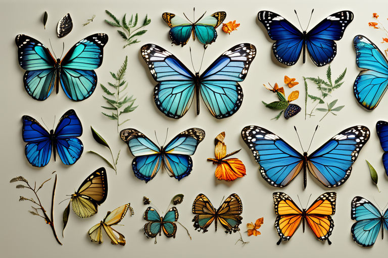 Illustrate a t-shirt design with butterfly specimens arrange... by ...