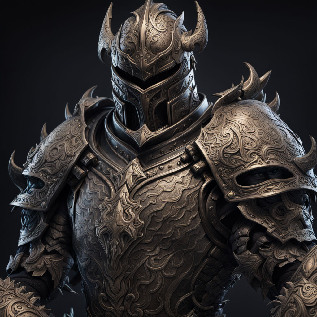 Muscular knight in royal venom armour by DragonArtstudioINC - Playground