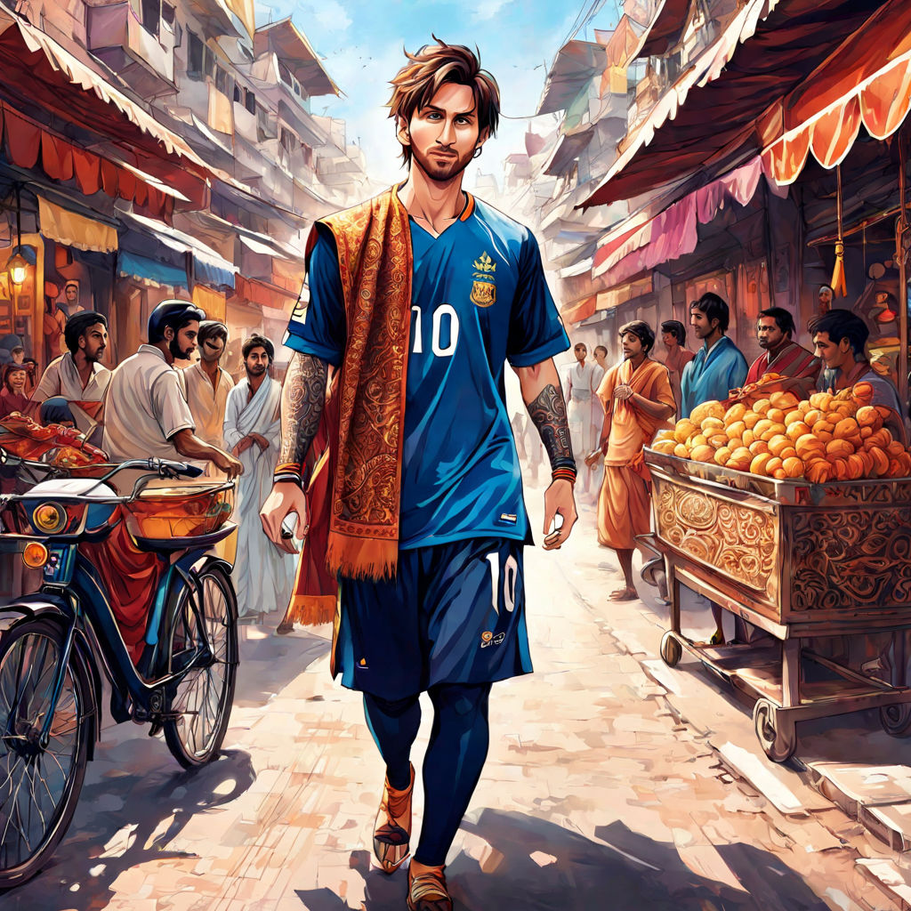 Lionel Messi reimagined as an anime character from India by zero zero ...