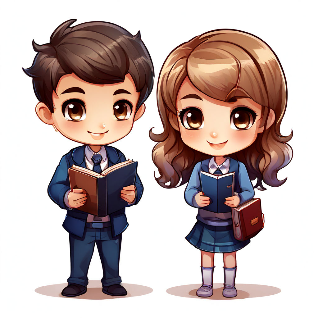 Create me full body boy and girl chibi teachers and instruct... by ...