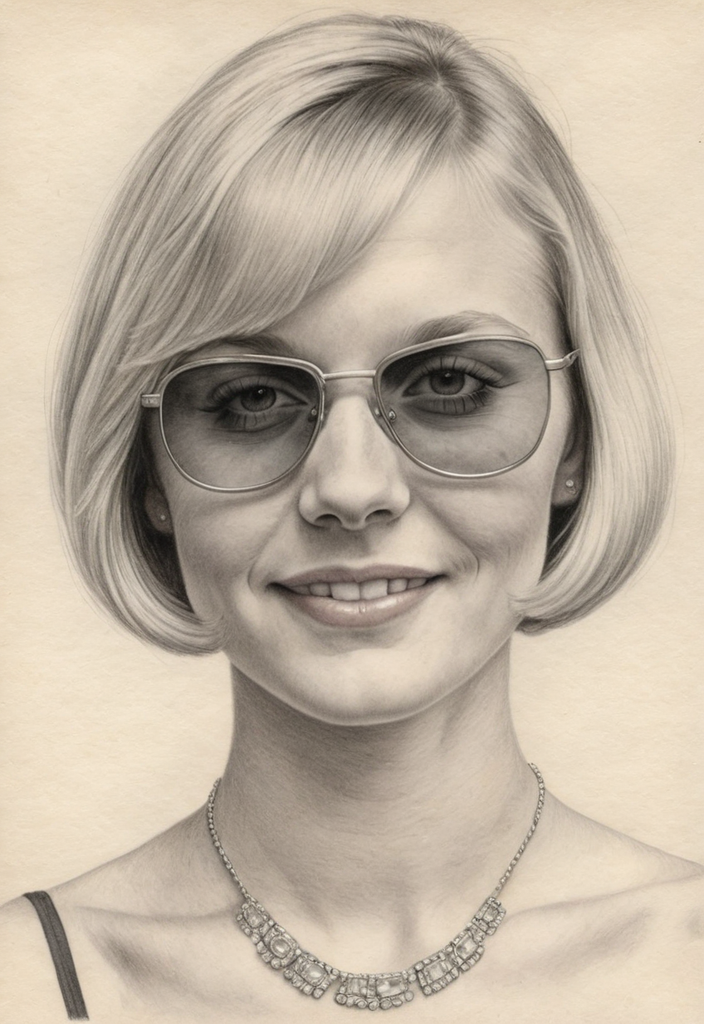 A very detailed pencil drawing captures a close-up portrait ... by ...