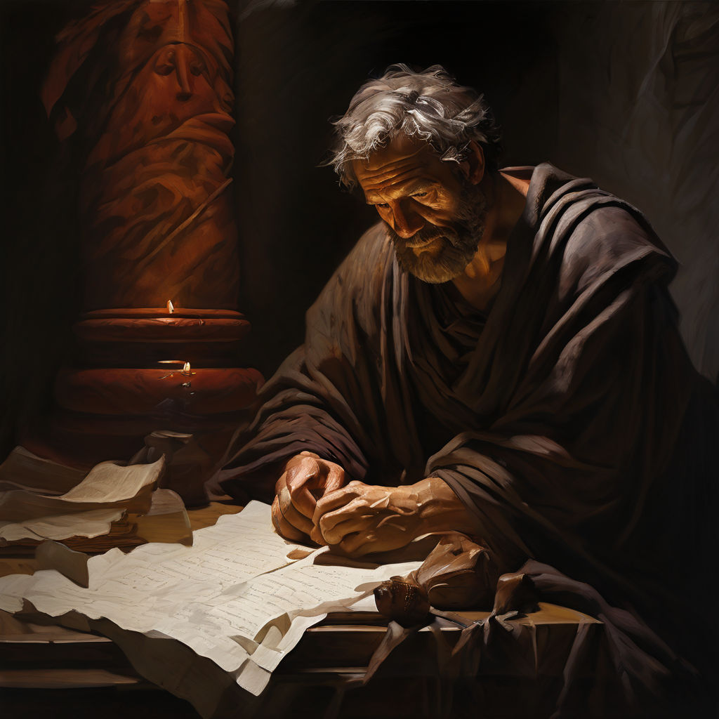 Platonic-style illustration depicting Seneca by Tony Costa - Playground