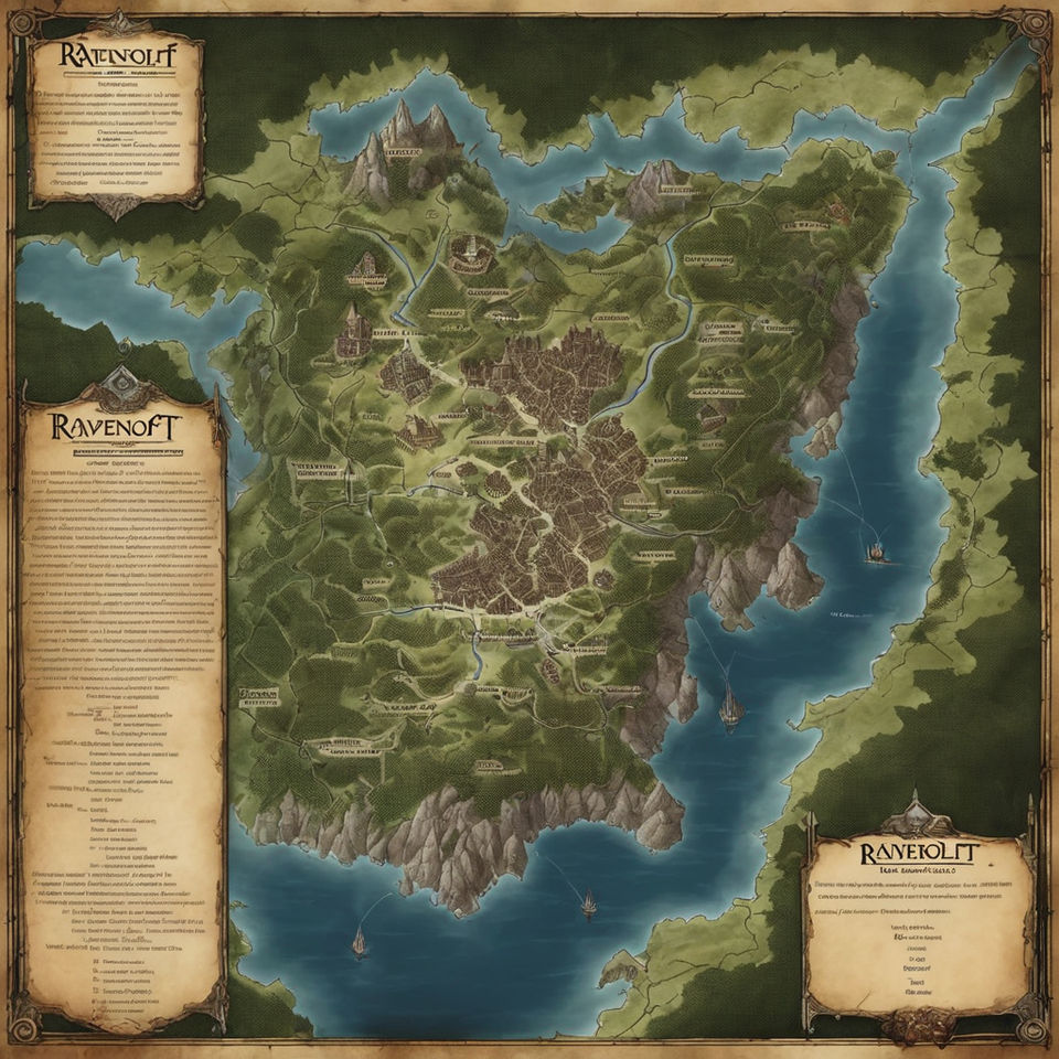 Detailed map of Ravenloft by Monopoliz ___ - Playground
