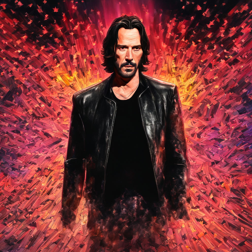Keanu Reeves is standing in a nightclub with his head up by Юлия ...