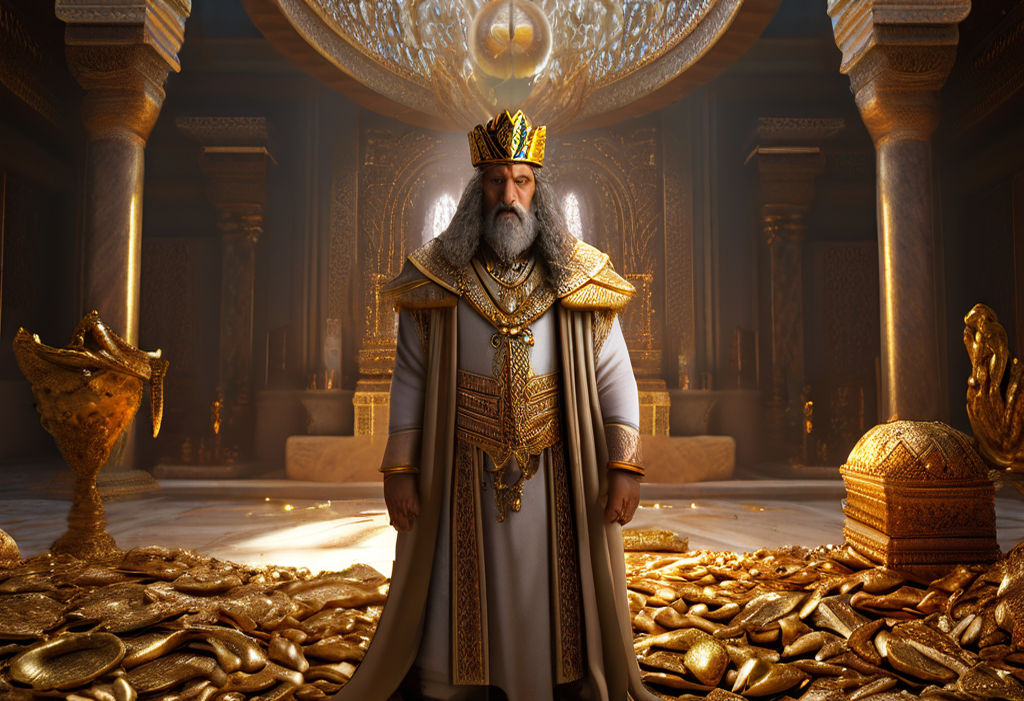 KING SOLOMON STANDING IN HIS treasure room by RM Tutoriais - Playground