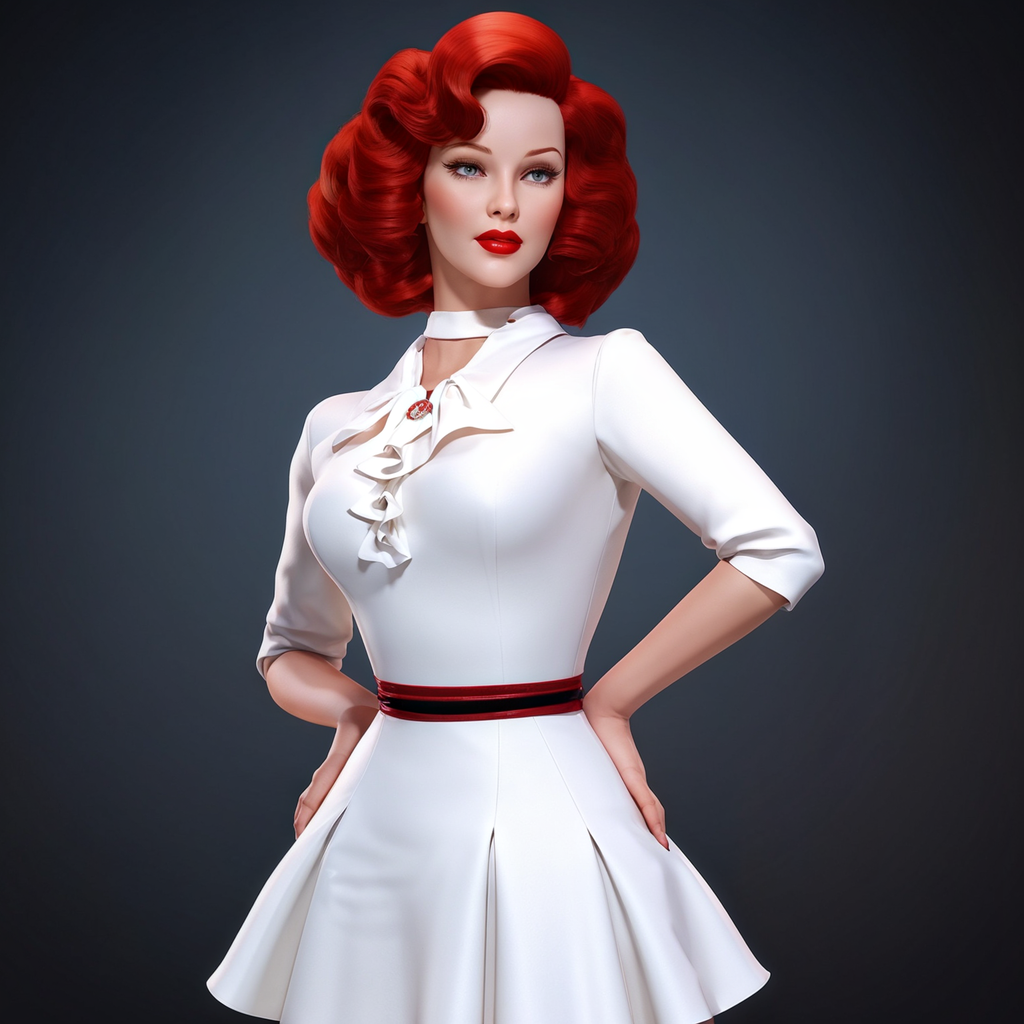 Daz Genesis 9 figure styled as a classic pinup by Midnight40 - Playground