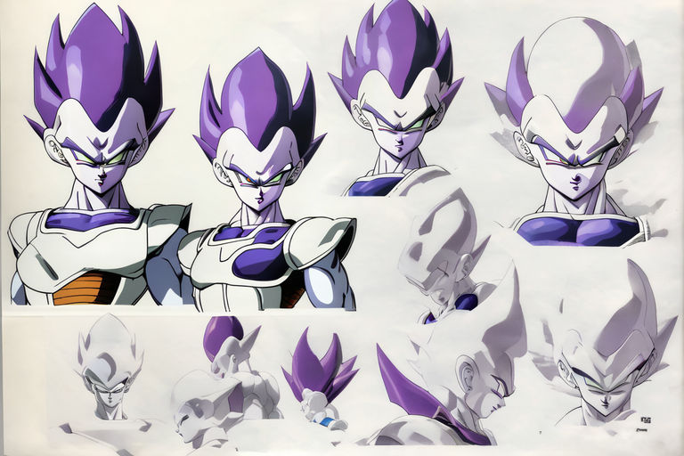 Character model sheet of a female frieza from dragon ball z by hugo ...