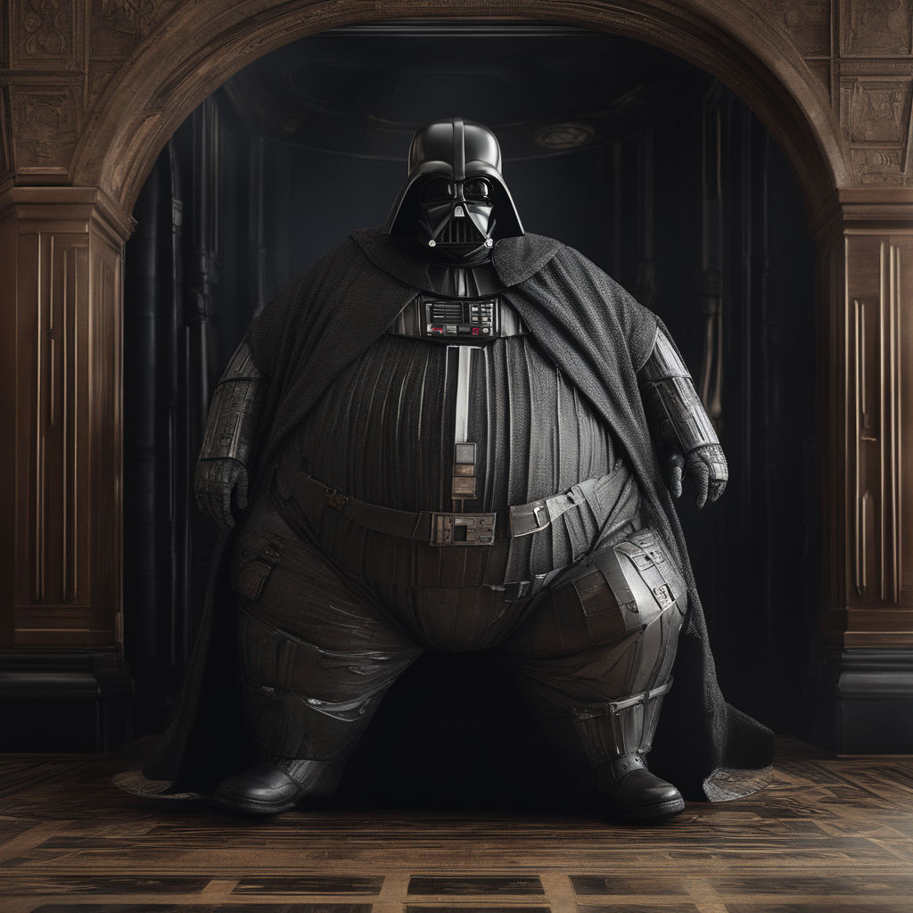 Extremely fat and obese man in "Darth Vader from Star wars" by Wolfie ...