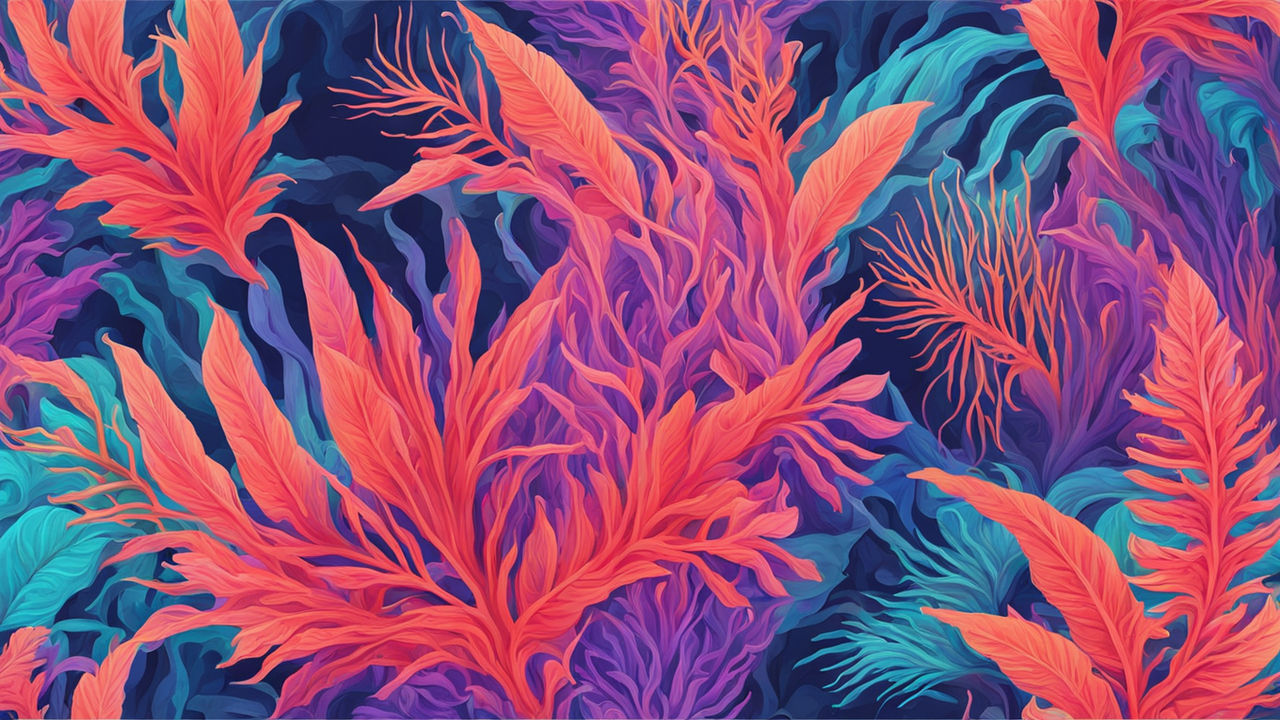 Ocean coral with tropical and neon by Asterisk - Playground