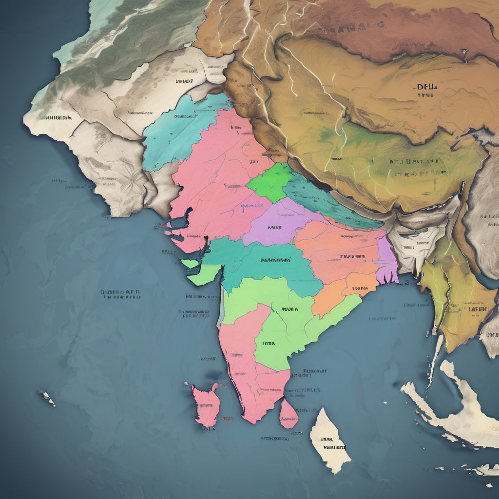 Map of India by Ai Artificial intelligence - Playground