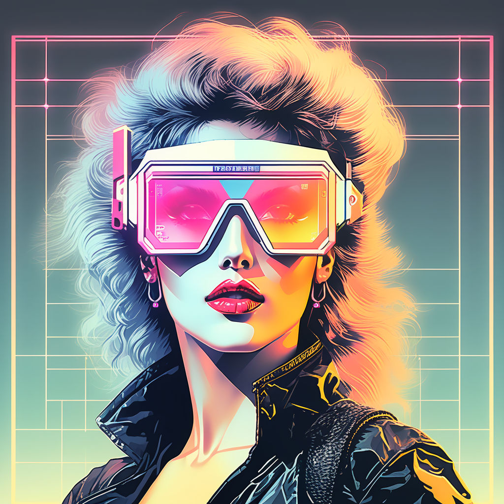 80s cyberpunk frame for picture modern machine border 1980s ... by ...
