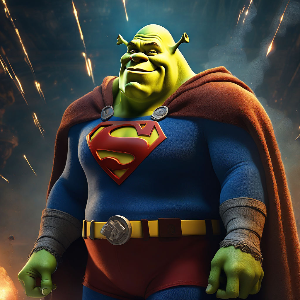 Shrek crossed with superman by Johny Johny - Playground