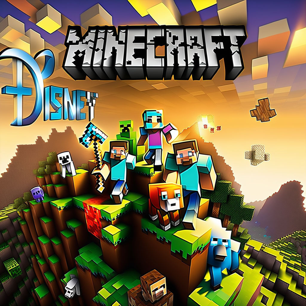 Disney Pixar Minecraft poster with title "Disney" Pixar by Various ...