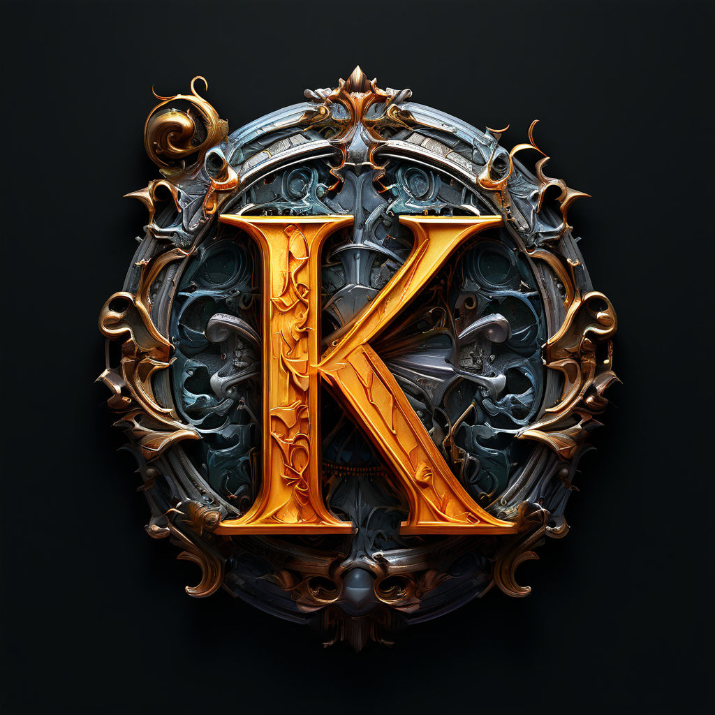 Logo con letras: D K. Logo formara una figua de ilusion opic... by ...