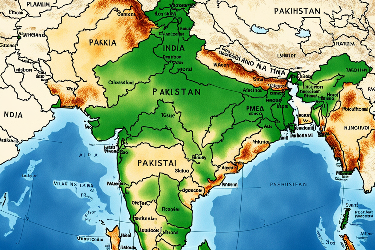 India pakhistan map by Sumit Haldar - Playground