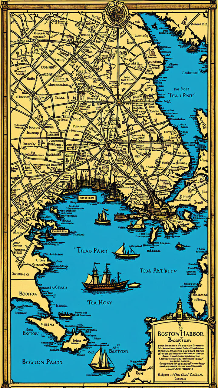 A map of colonial Boston highlighting the location of Boston... by ...