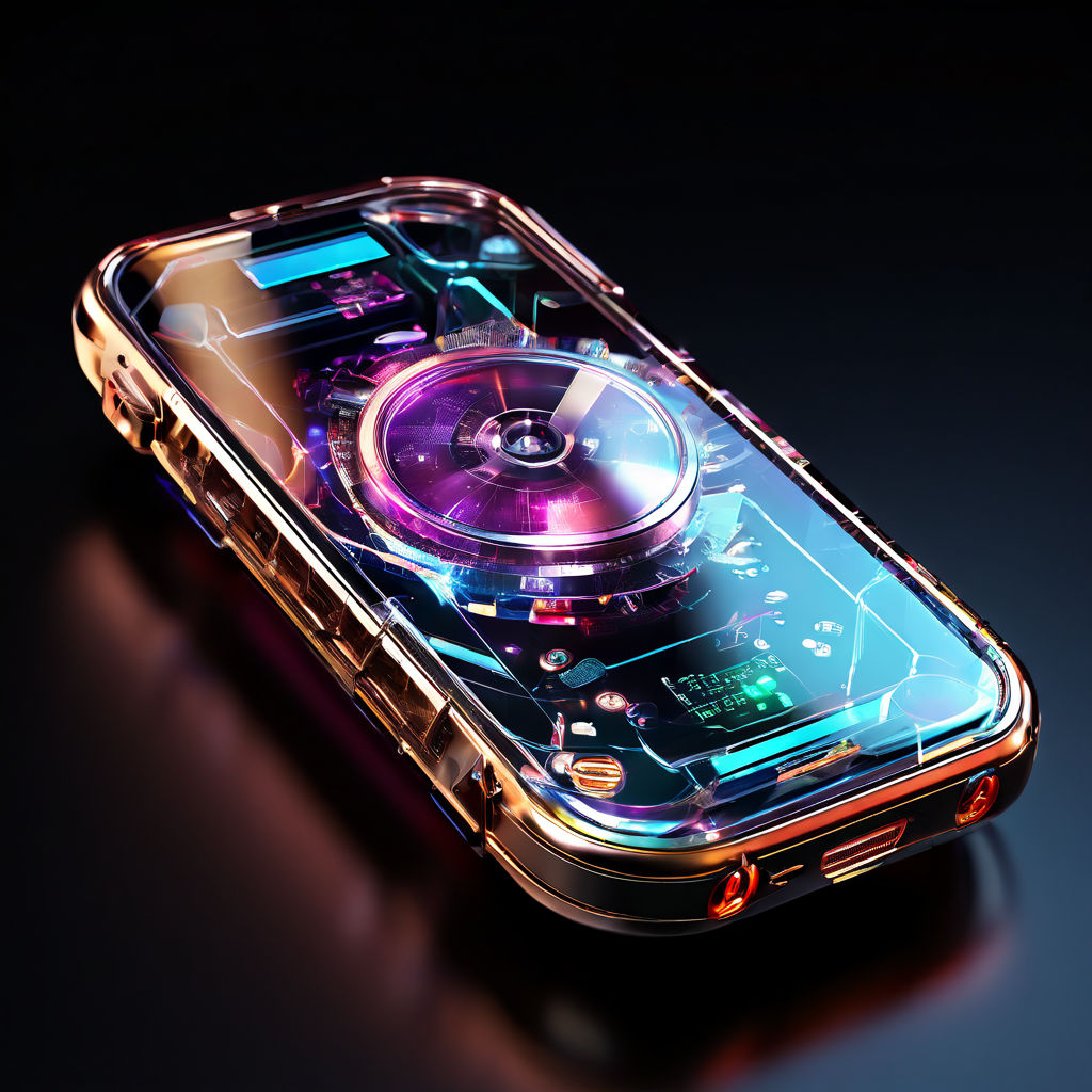 A futuristic cell phone with a holographic screen by Алексей Овинников ...
