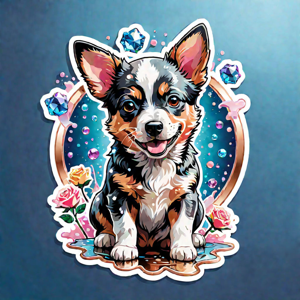 An iconic 2D flat graphic vector sticker with a white outlin... by ...