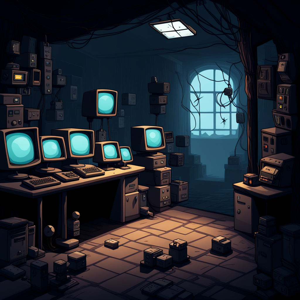 A 2D platformer video game scene in cartoon style by Marco Levis ...