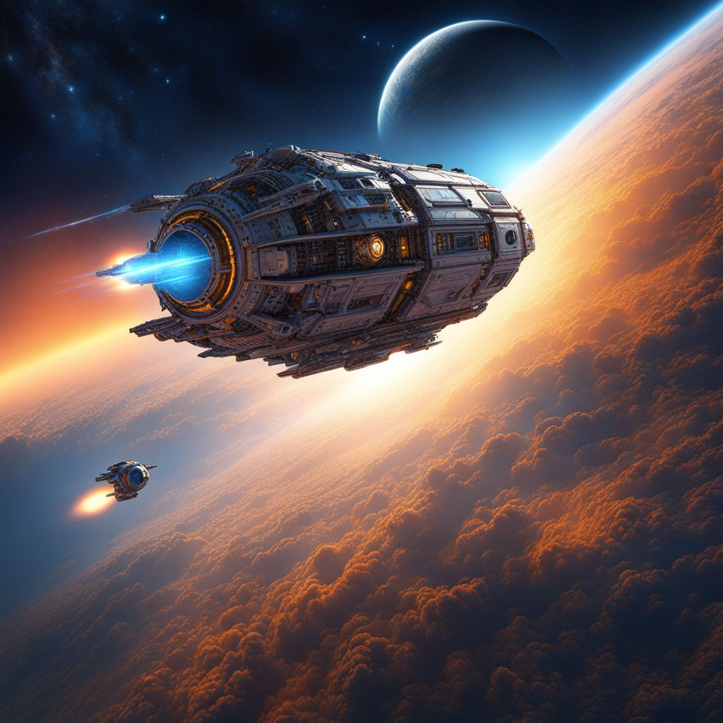 Small spaceship in the sky by Екатерина Шрейбер - Playground