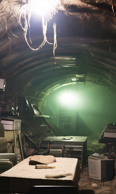 Many scared normal people in a clean underground bunker by Mike ... Many scared normal people in a clean underground bunker by Mike ...
