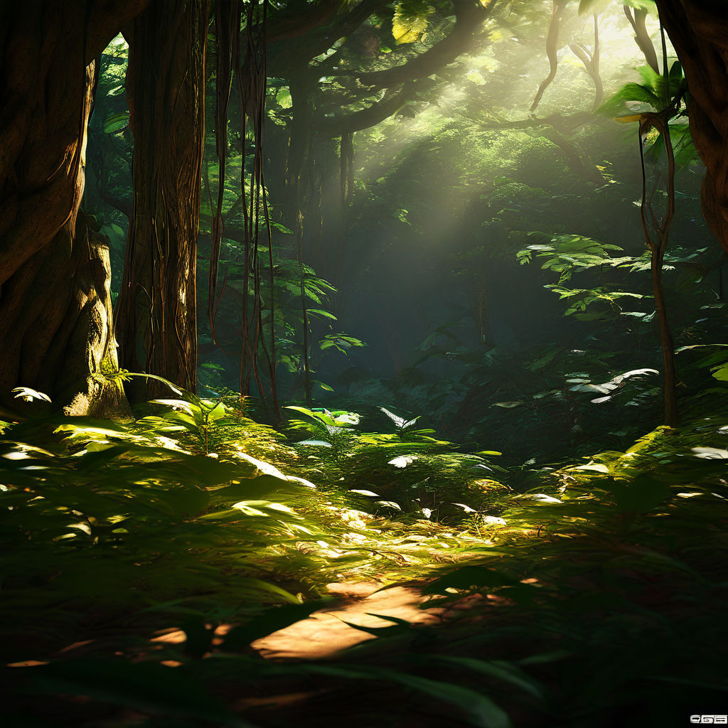 Jungle scene rendered in Unreal Engine featuring the art sty... by ...