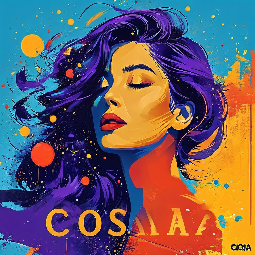 COSMA wordmark featured in an artwork poster by Josef P - Playground