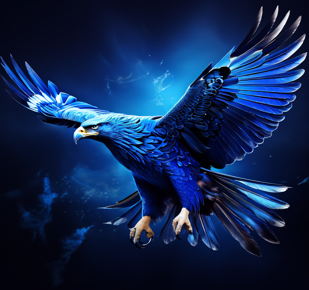 Blue eagle fly by yanil 2309 - Playground