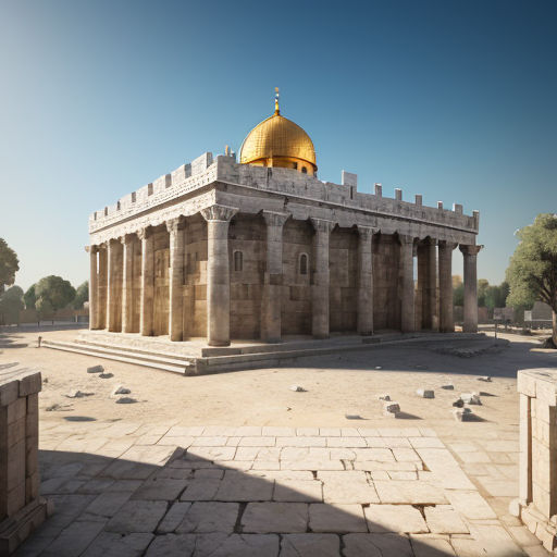 Realistic perspective of Solomon's temple in Jerusalem befor... by ...