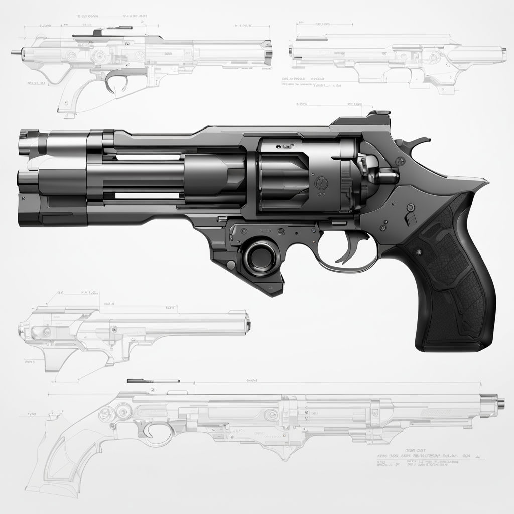 Futuristic revolver by Tommy - Playground