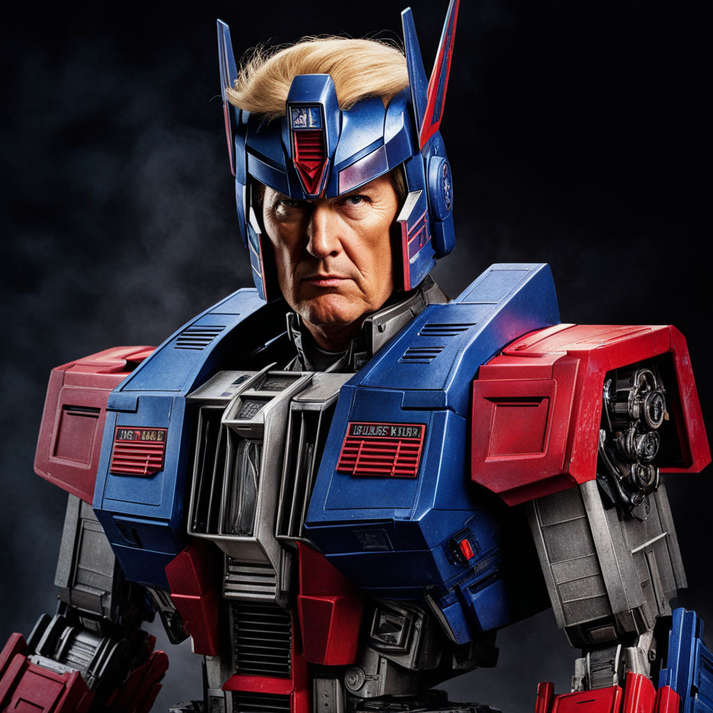 Optimus Prime with the distinctive features of Donald Trump by Squirrel ...