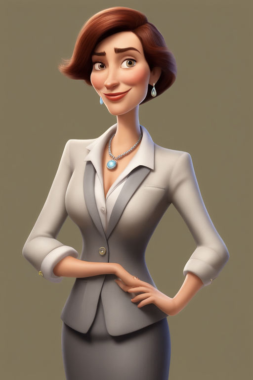 A full body endearing pixar style cartoon character portrait... by ...