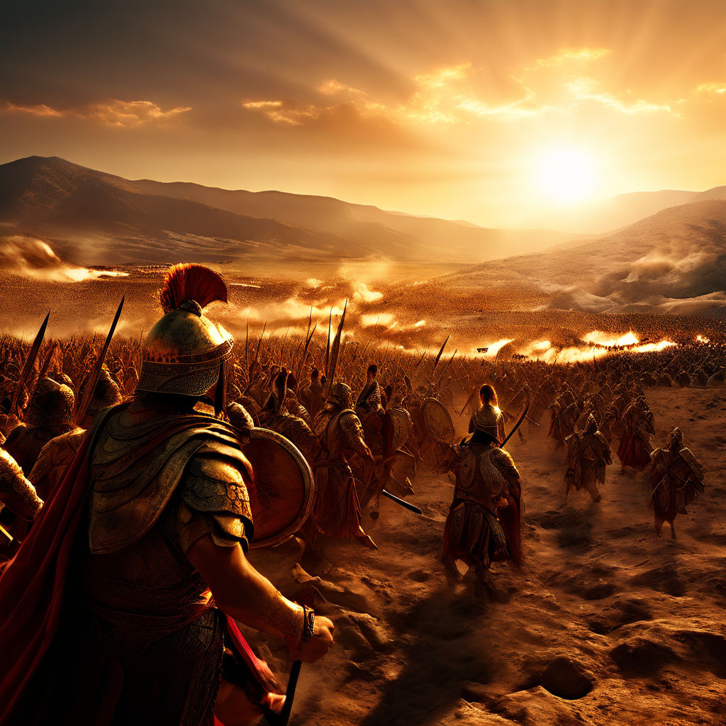 Persian Wars: Depiction of the Battle of Marathon by Roy Zavala ...