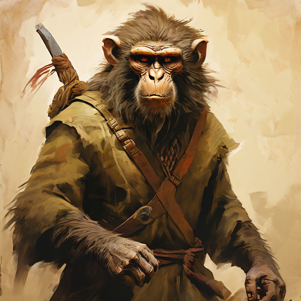 Humanoid baboon by Sam Handley - Playground