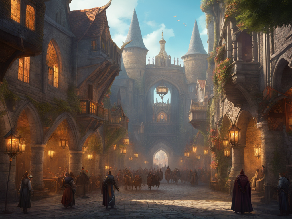 Medieval colossal arena viewed from the busy streets by Berdy - Playground