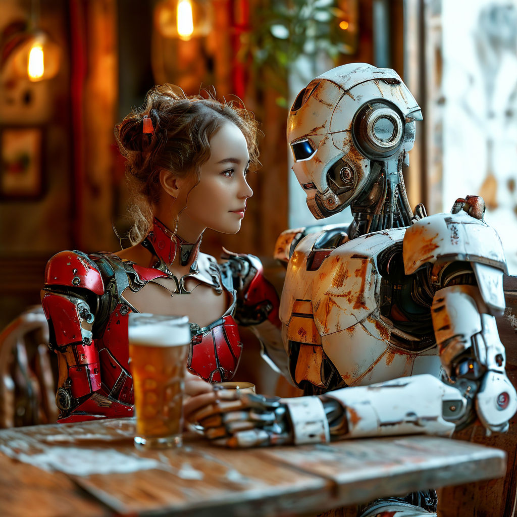Robot And Its Stunning Girlfriend By Olgierd Pietrzak Playground