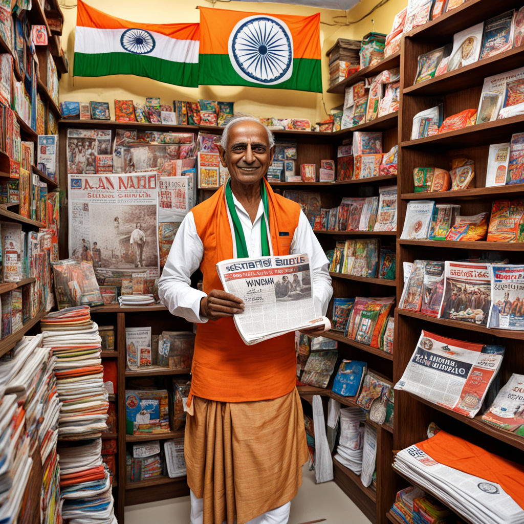 "Create a hyper-realistic scene in a traditional Indian Kira... by ...