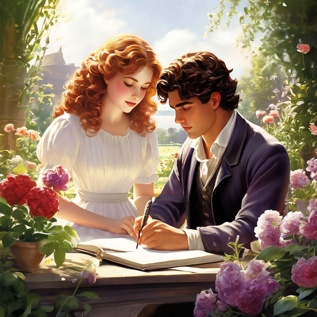 ***Prompt**: Create a close-up illustration of Ron writing a... by 呂佩佳 ...