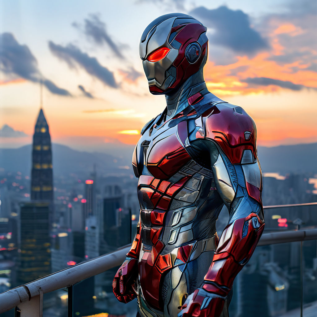 Ultraman standing atop the Petronas Towers in Kuala Lumpur by Muhammad ...