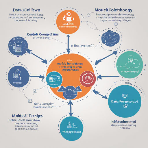 Create a diagram depicting large model technology. Include a... by han ...