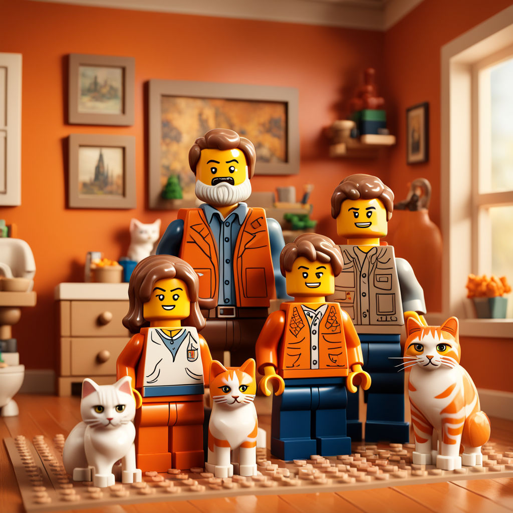 LEGO family portrait featuring a set of four minifigures by Eleazar ...