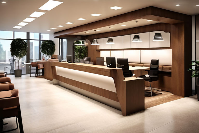 A realistic customer service area design using exclusive and... by ...