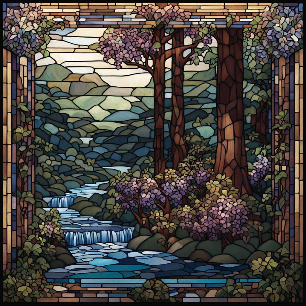 Stained glass window inspired color palette by Michael Stone - Playground