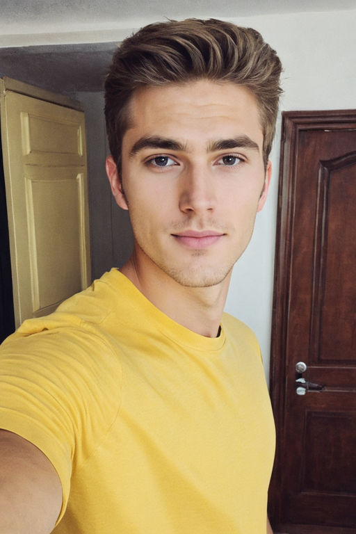 23 years old Cleanshaved white guy selfie in room in yellow ... by Muneeb Malik - Playground