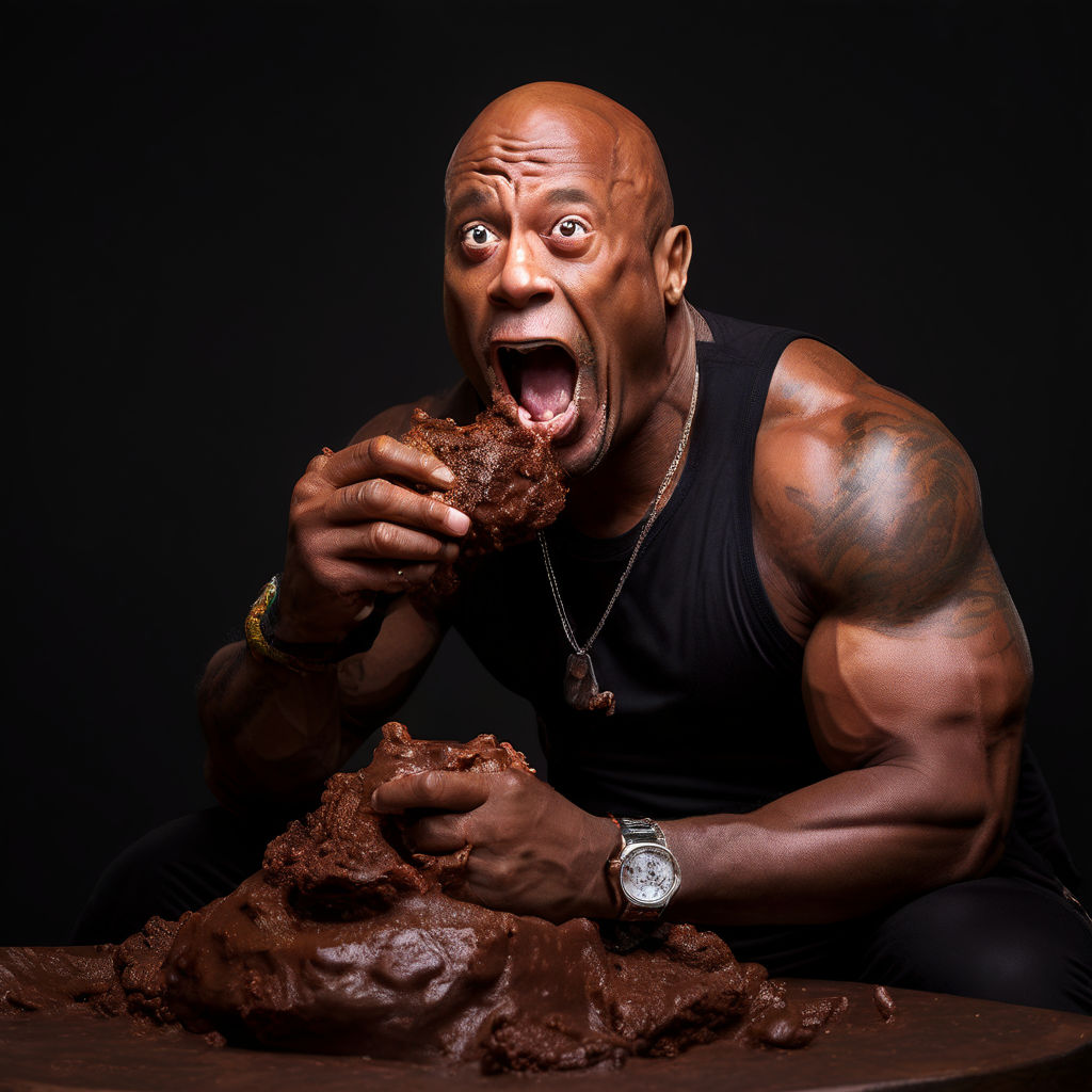 Dwayne eating a poop by Hugo tristan - Playground