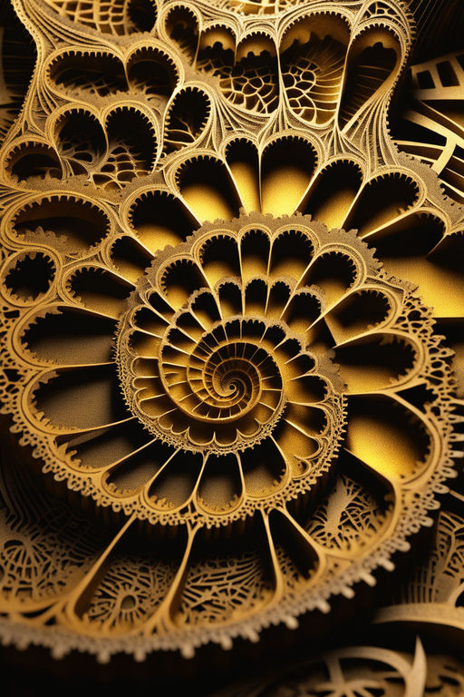 A complex Mandelbrot fractal made of laser cut paper shapes by Patrick ...