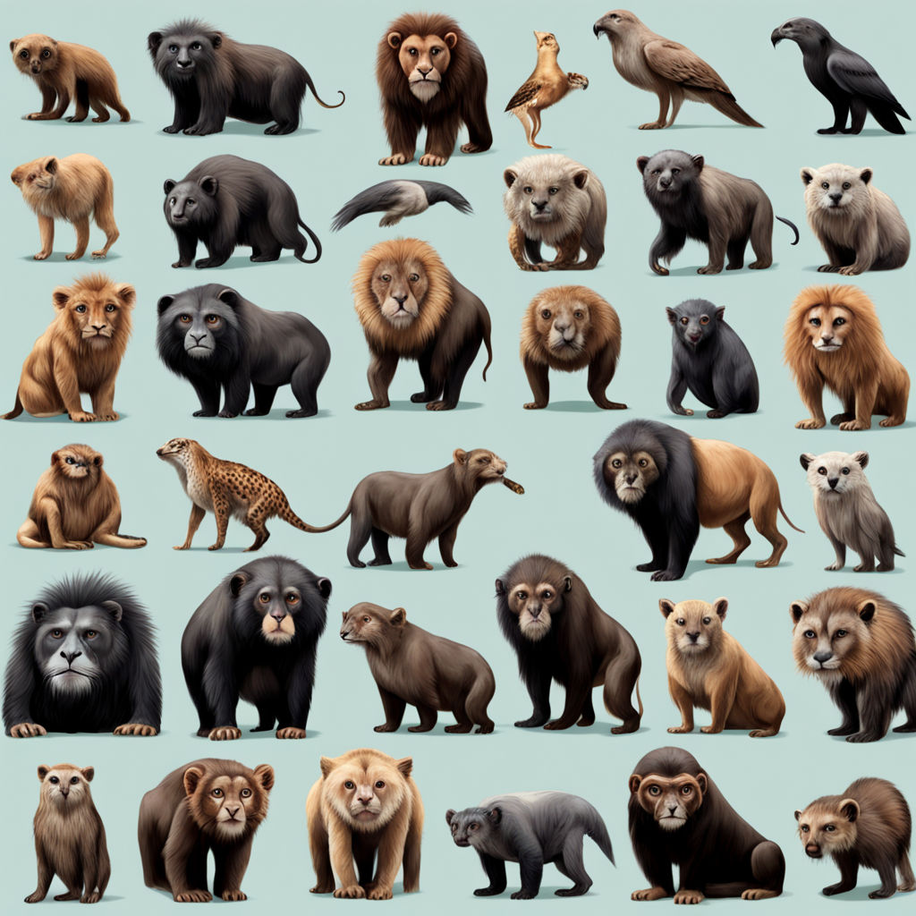 Lion +Cougar +Sloth +Dugong +Bumble Bee +Octopus +Jackal +Ta... by ...