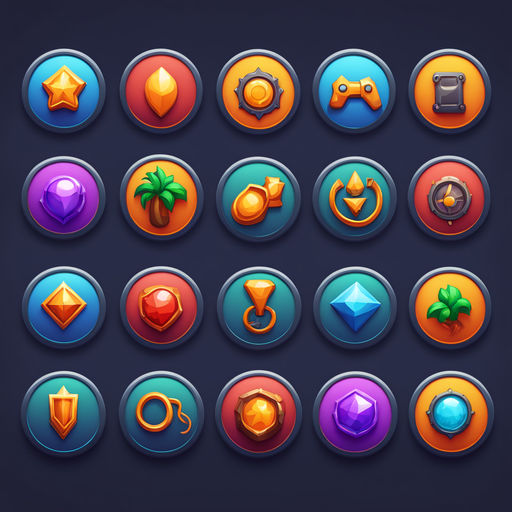 Icons UI game design, by Nastaran Niknafs - Playground