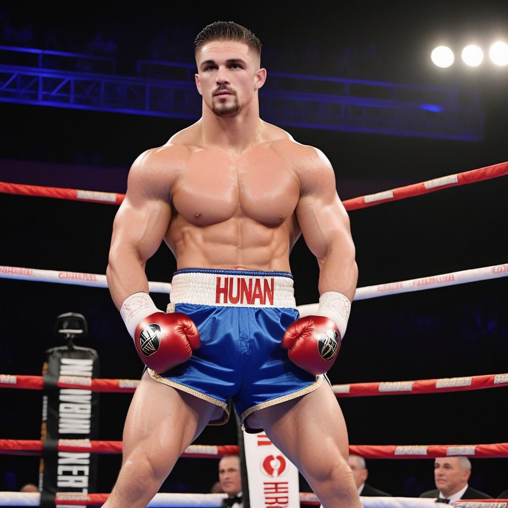 Charlie Hunan boxing by Tony Abbott - Playground