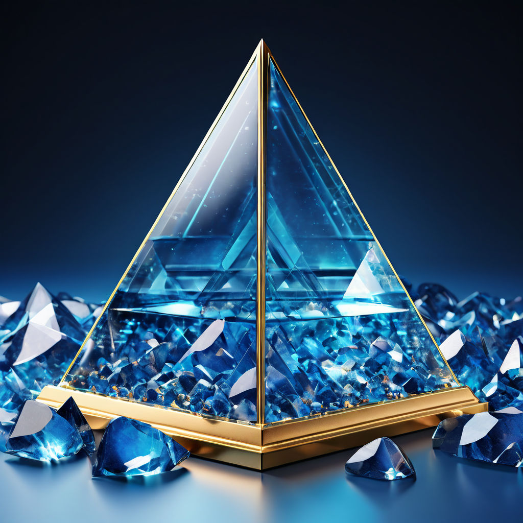 Illustration of Flat golden pyramid by Svetlana Kiseleva - Playground